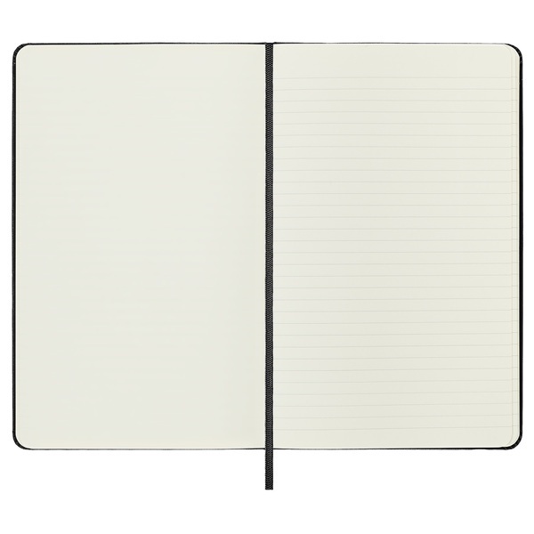 LIBRETA FORMATO DOBLE BLANDA NEGRA RAYADA-LISA - Minkred